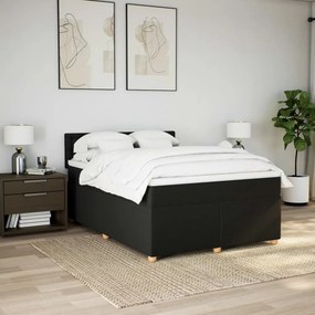 Box spring postel s matrací černá 140 x 190 cm textil 3288991