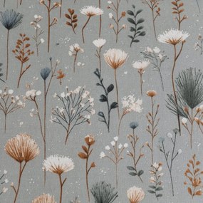 Povlečení z mikrovlákna BOTANIC FIELD šedé Rozměr povlečení: 2 ks 70 x 90 cm | 200 x 220 cm