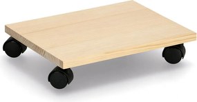 Zeller Present Dřevěný podstavec s kolečky pro manipulaci s těžkými předměty, 33 x 27,5 x 7,5 cm