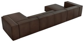 Tmavě hnědá kožená rohová pohovka (do "U") Madame – Windsor &amp; Co Sofas