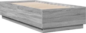 Rám postele šedý sonoma 100 x 200 cm kompozitní dřevo 3209721