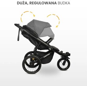 CARETERO Kočárek Lima Deluxe BLACK