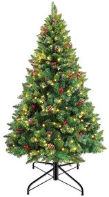 Umělý vánoční stromek s 100 LED diodami, teplý bílý, 120 cm
