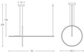 Zambelis 20128 - LED Stmívatelný lustr na lanku LED/48W/230V