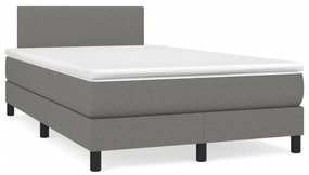 Box spring postel s matrací tmavě šedá 120x190 cm textil 3269710