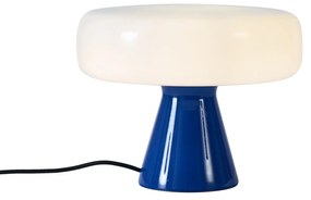 Retro stolní lampa modrá s bílou - Knob