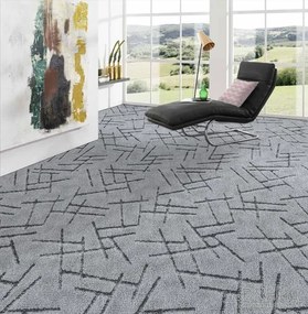 Breno Metrážový koberec NICOSIA 93 (Ultratex), šíře 500 cm, Šedá/Vícebarevné