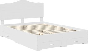Rám postele se zásuvkou Bílá 140 x 200 cm Kompozitní dřevo 3413594