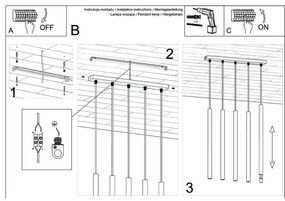 Sollux SL.0468 - Lustr na lanku PASTELO 5xG9/8W/230V bílá