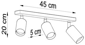 Sollux SL.0703 - Bodové svítidlo BERGE 3xGU10/40W/230V