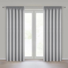 ZATEMŇOVACÍ ZÁVĚS (100%) NA PÁSCE ZOEY 140X270 CM STŘÍBRNÝ