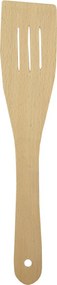 AMADEA Dřevěná obracečka rovná s drážkami, masivní dřevo, 28 cm
