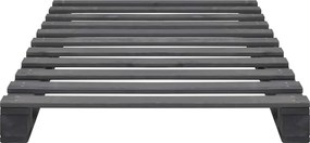 Rám postele z palet šedý masivní borovice 100 x 200 cm 285249