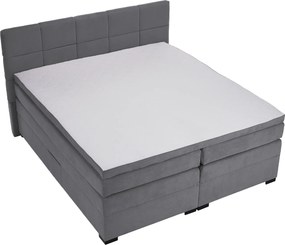 Boxspringová pocketová postel, 160x200, šedá, APRIL