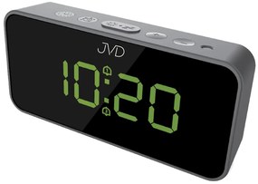 JVD Digitální budík do sítě JVD SB3212.1 s teploměrem, USB nabíjením a světelným senzorem