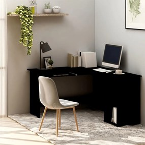 vidaXL Rohový psací stůl 120 x 140 x 75 cm dřevotříska [800750] Barva: Černá