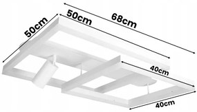 LED Stropní svítidlo LED/38W/230V + 1xGU10/30W bílá