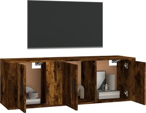 2dílný set TV skříněk kouřový dub kompozitní dřevo 3188411