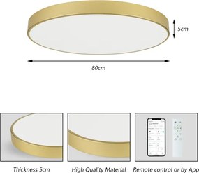Brilagi - LED Stmív. svítidlo POOL SMART LED/100W/230V 80 cm zlatá Wi-Fi Tuya+DO