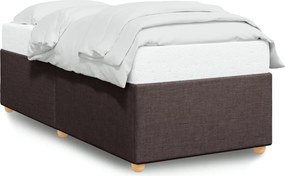 Rám postele bez matrace tmavě hnědá 100 x 200 cm textil 3284711