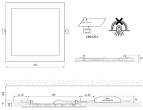 LED podhledové svítidlo McLED TORO S21 TS225-21W2700K-W-EN teplá bílá ML-412.007.33.0