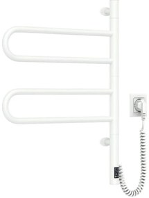 Navin Elektrický otočný sušák na ručníky s term. FOUETTE 128W/230V 64,6 cm IP44 bílá 12-112033-4860
