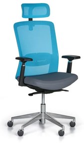 Kancelářská židle BACK, modrá/šedá