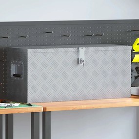 Hliníkový box 80 x 30 x 35 cm stříbrný 142939
