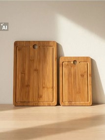 Sinsay - Sada dvou bambusových prkének na krájení - béžová