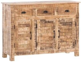 furniture-nabytek.cz - Masivní příborník Caribou z mangového dřeva, lakovaný, přírodní barva – 122×42×90 cm