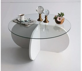 Designový konferenční stolek Jameela 75 cm bílý