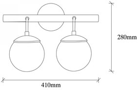 Nástěnná lampa Gondol černá