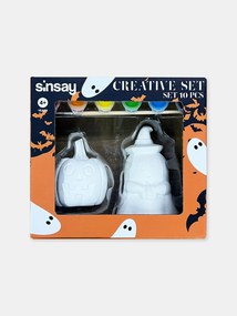 Sinsay - Malovací sada s halloweenským motivem - sádrová dýně a duch - vícebarevná