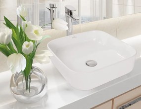 Invena Malaga, keramické umyvadlo na desku 390x390x140 mm, bílá lesklá, INV-CE-39-001-C