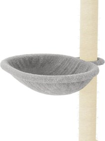 Škrabadlo pro kočky se sisalovými sloupky světle šedé 95 cm 172074