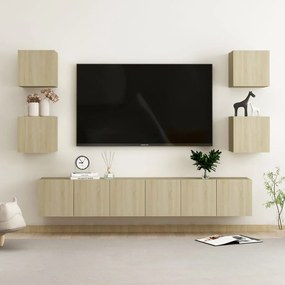 7dílný set TV skříněk dub sonoma kompozitní dřevo 3078976