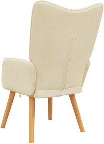 Relaxační křeslo krémové textil 327921