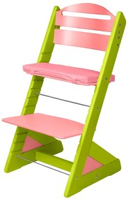 Jitro Dětská rostoucí židle Plus barevná Sv. zelená + růžová