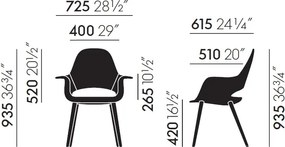 Vitra designové konferenční židle Organic Conference