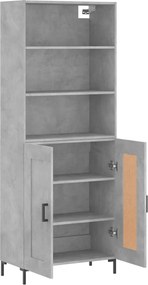 Skříň highboard betonově šedá 69,5x34x180 cm kompozitní dřevo 3189961