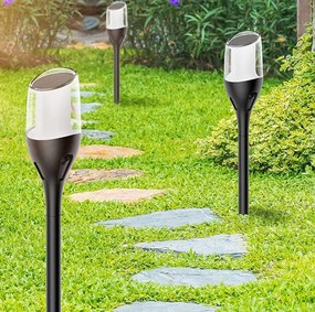 BERGE 4x Solární zahradní LED lampy Strong FLAME 65cm