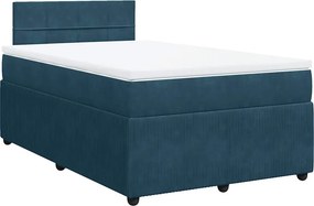Box spring postel s matrací modrá 120 x 190 cm samet 3289990