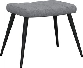 Relaxační židle se stoličkou světle šedá textil 327952