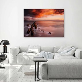 Gario Obraz na plátně Oranžová obloha u moře Rozměry: 60 x 40 cm