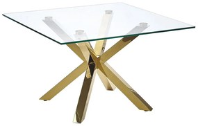 Prosklený kávový stolek zlatý STARLIGHT Beliani