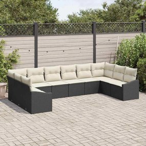 Set pohovek 10 ks Černá polyratan 3346897