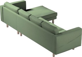 Potah na pohovku IKEA Norsborg 4-místná se šezlongem barva zelená látka pletený vzor