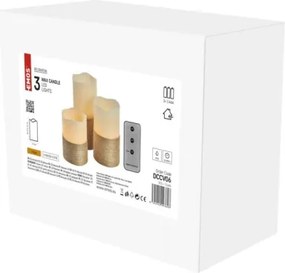 LED dekorace EMOS DCCV06 ZY2141 set 3 svící s provázkem 9xAAA s ovladačem