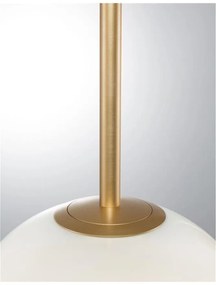 Nova Luce Závěsné svítidlo CANTONA bílé opálové sklo mosaz zlatá E27 1x12W
