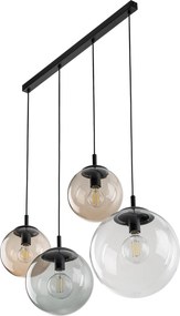 TK Lighting Černý závěsný lustr Esme pro žárovku 4x E27 TK4795